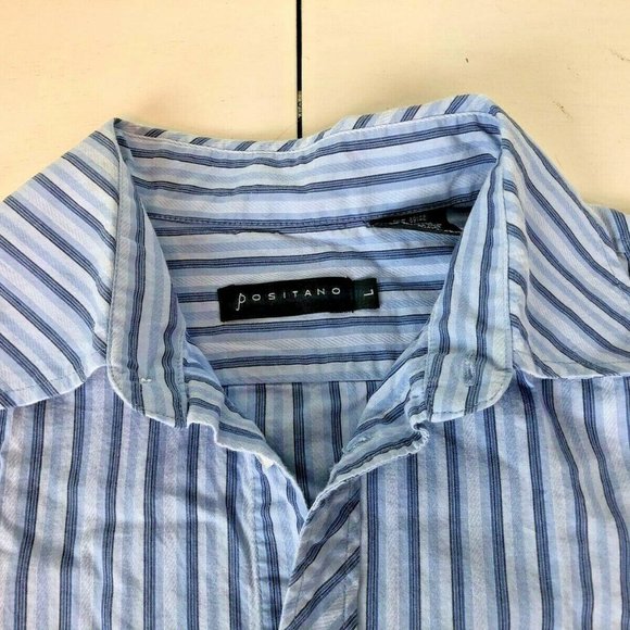 positano | Shirts | Positano Mens Striped Button Front Shirt | Poshmark